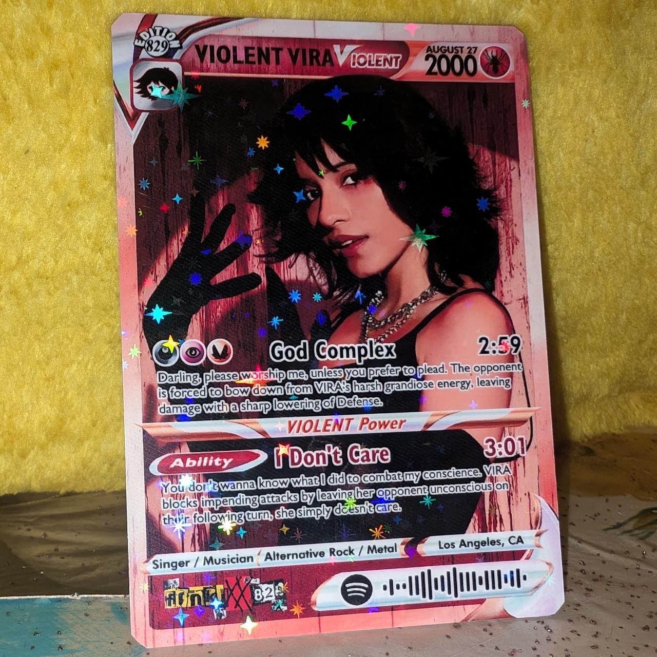 VIOLENT VIRA Holographic Trading Card – frnkiXX.829